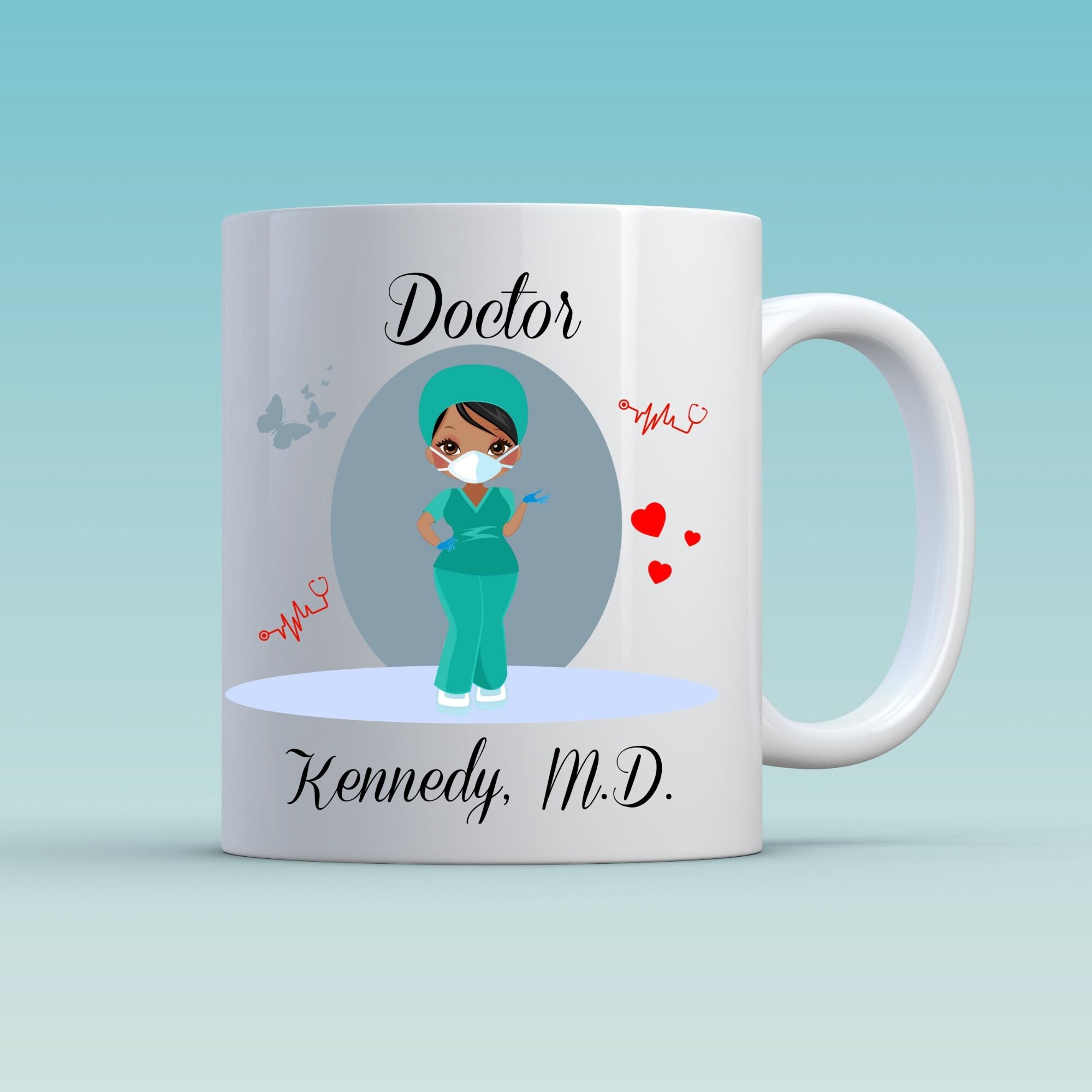 Female Doctor Coffee Mug Personalized-add Your Name to Make It Custom ...