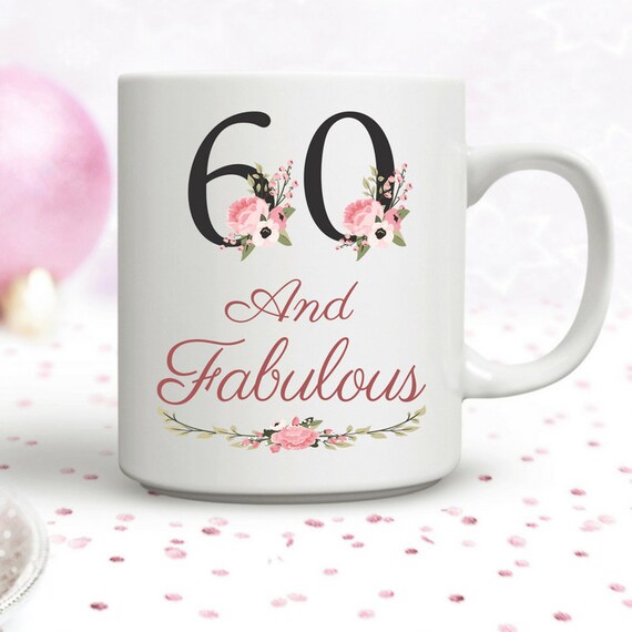 60th Birthday Coffee Mug-60 and Fabulous Coffee Mug-fabulous | Etsy