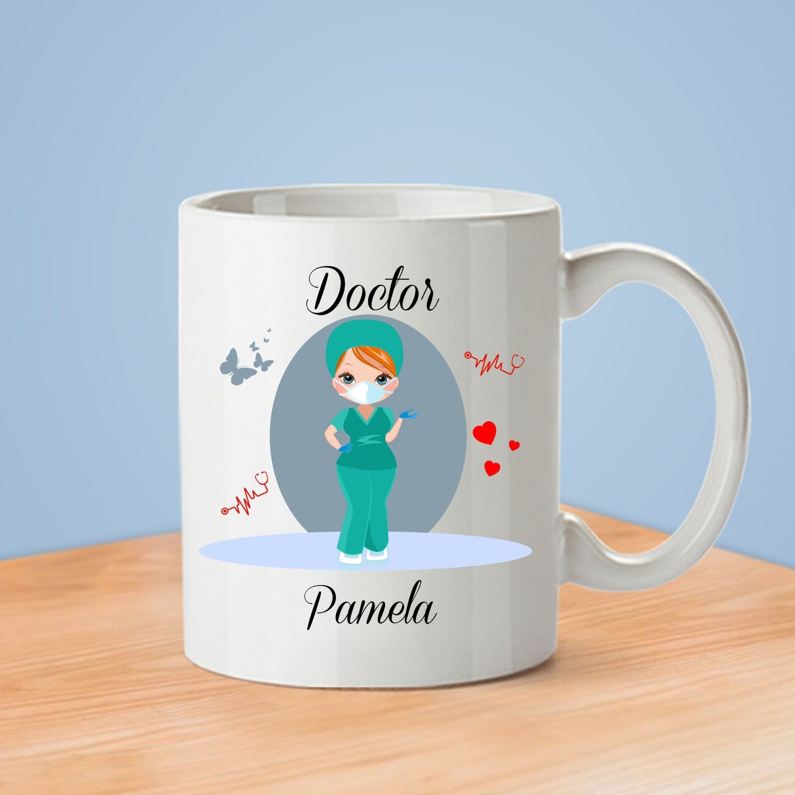 Female Doctor Coffee Mug Personalized-add Your Name to Make It Custom ...