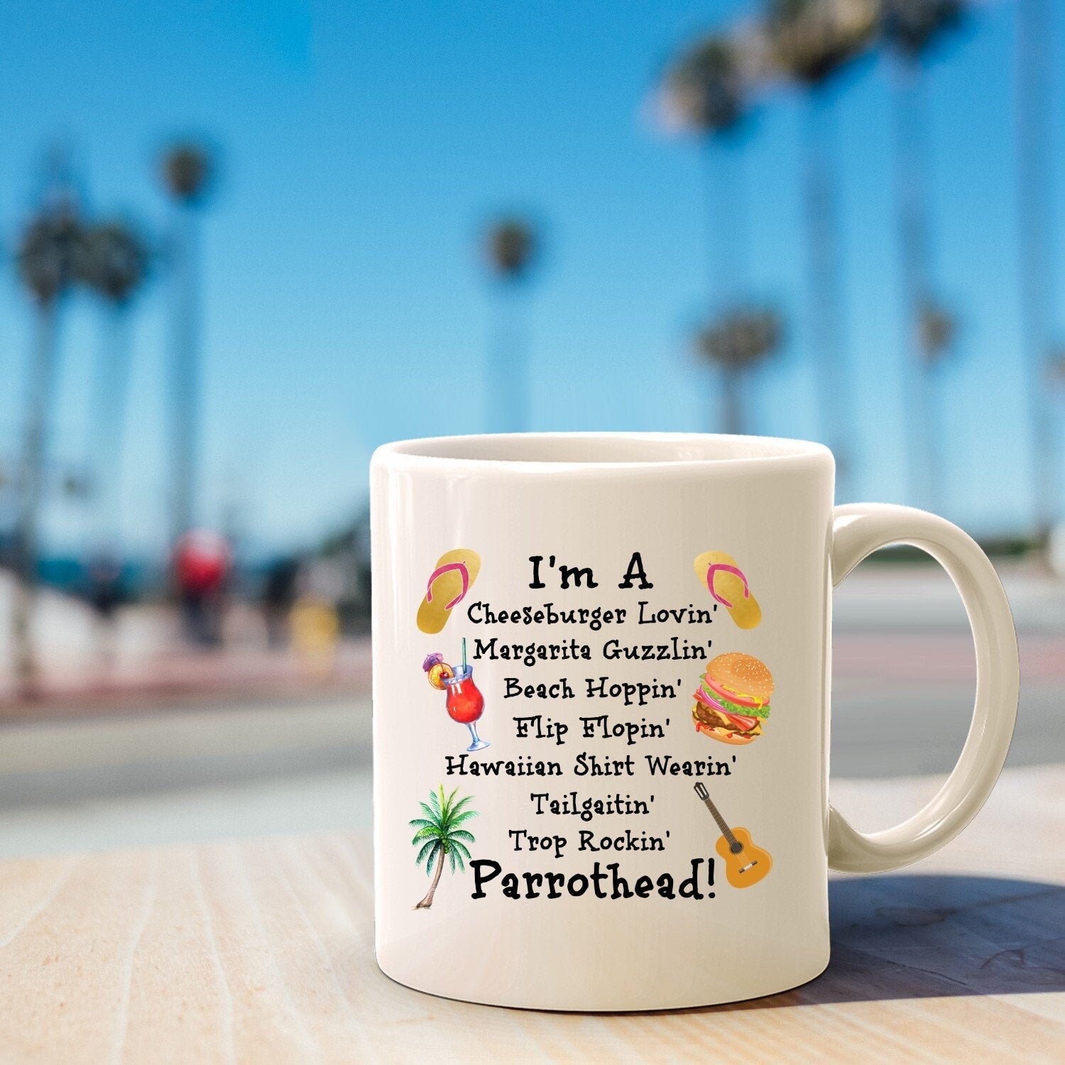 Island Life Mug-I'm A Parrothead Coffee Mug-Novelty Mug-Funny Tropical ...