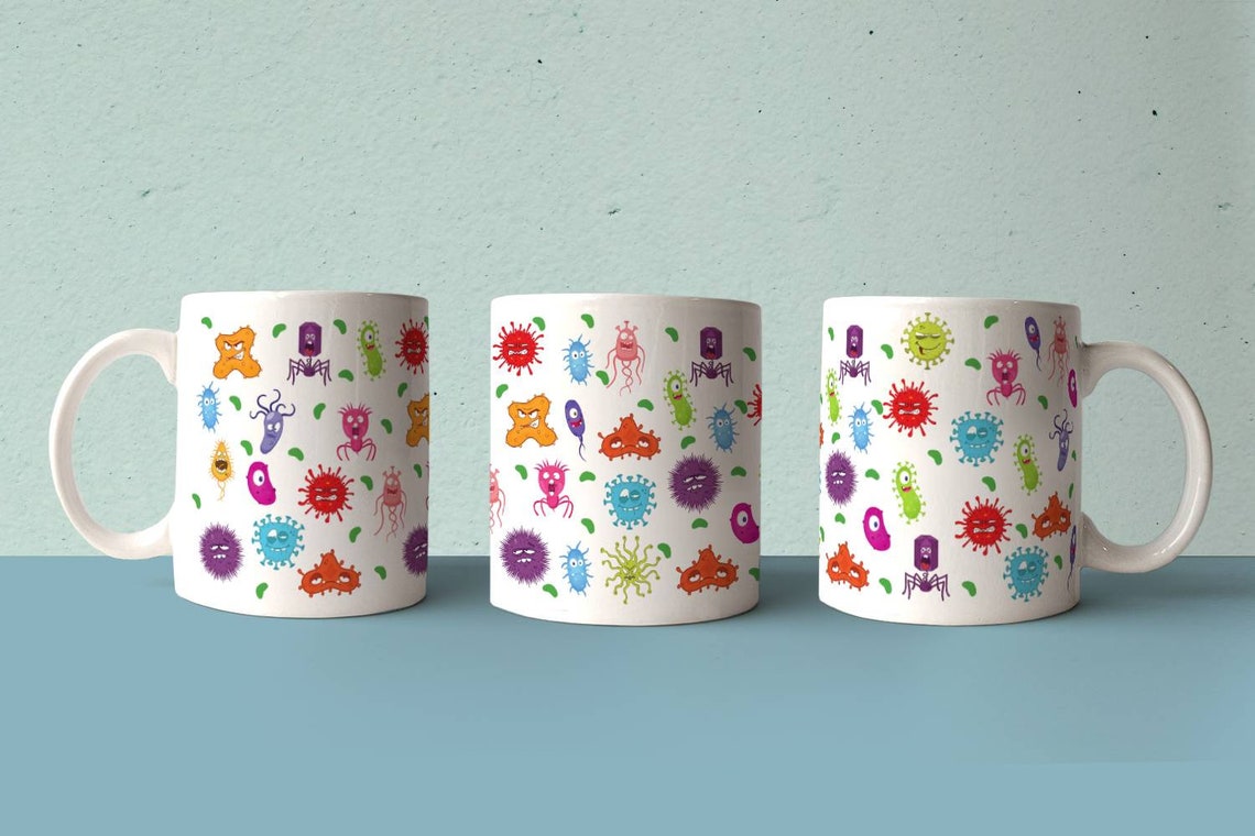 Virus Bacteria Mug-germ Coffee Cup-microbiology Virology Medical Gift ...
