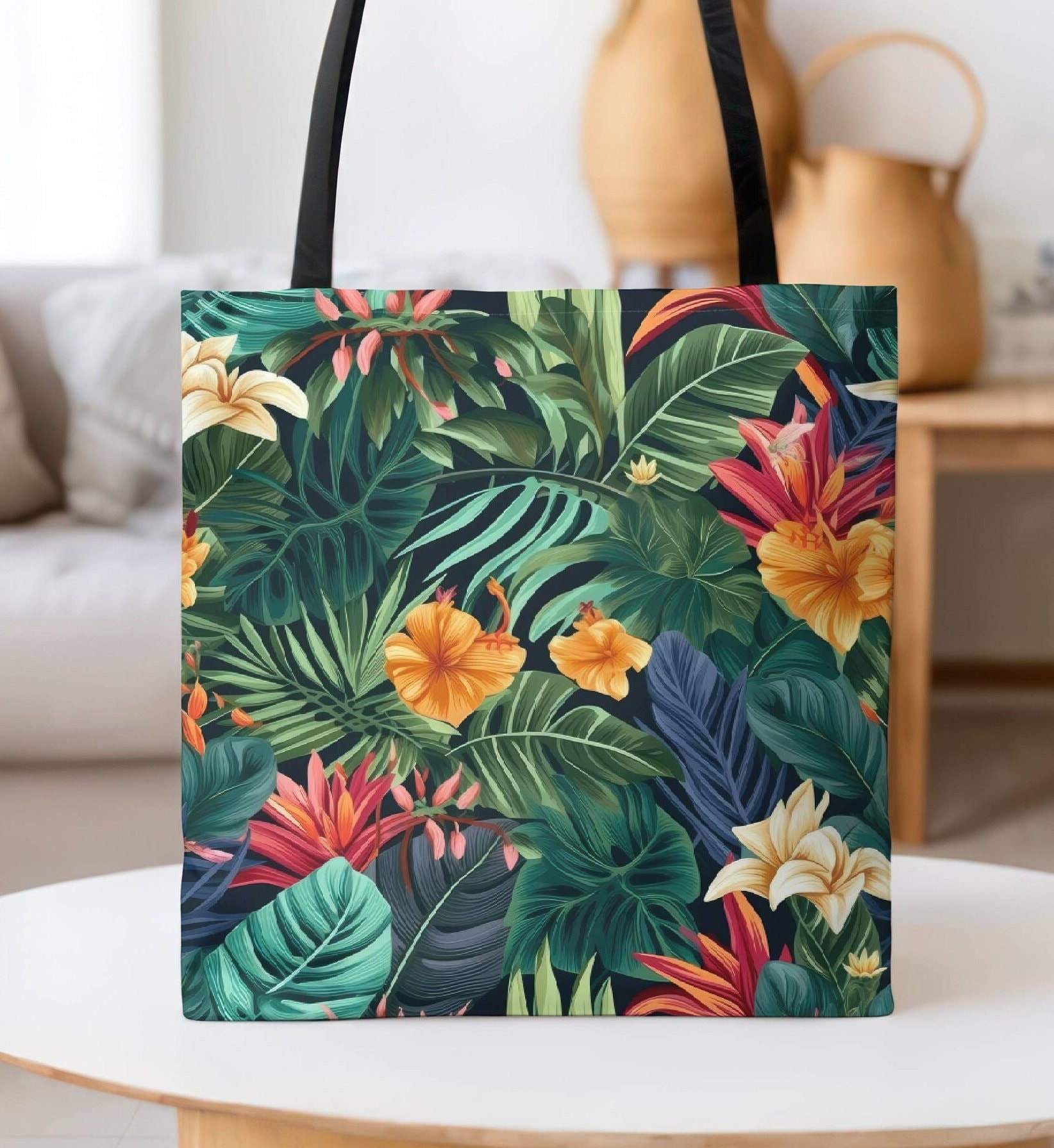 Tropical Flowers Tote Bag-tropical Beach Bag-island Life Gift-summer ...