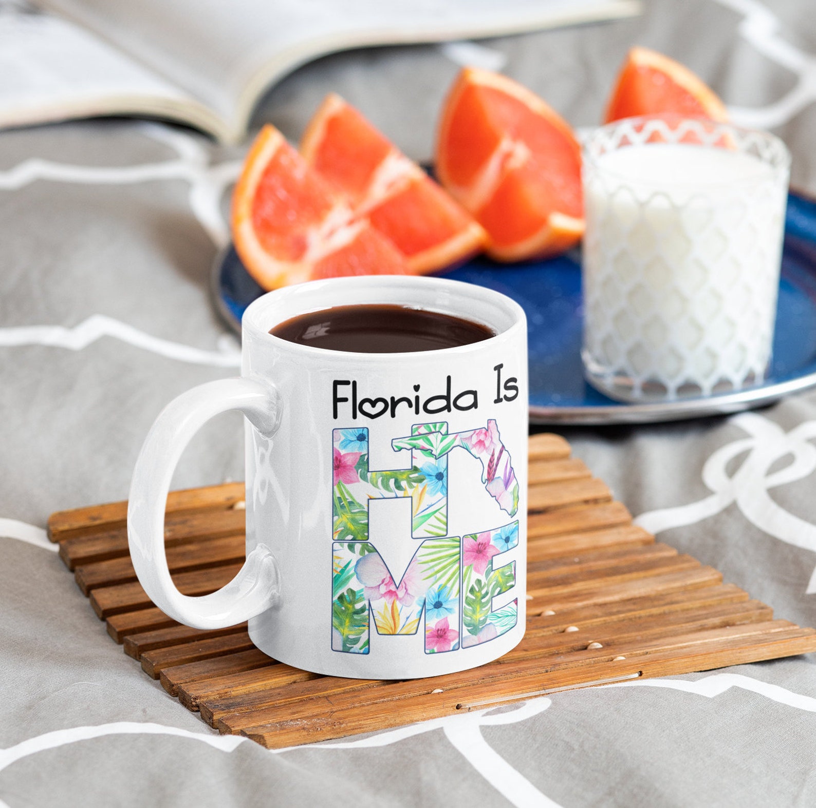 Florida Coffee Mug Florida is Life Floral Mug-moving to - Etsy