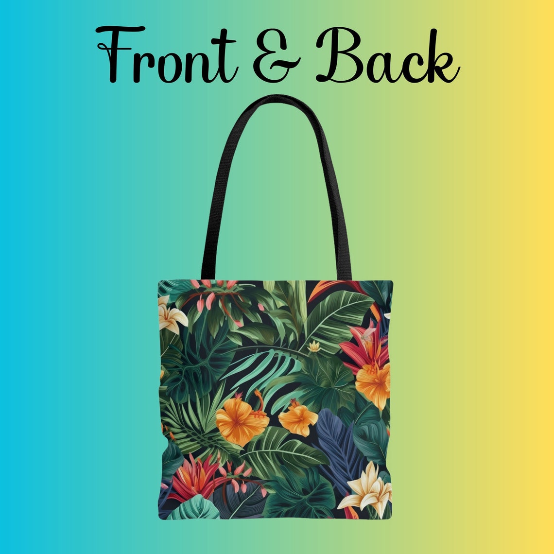 Tropical Flowers Tote Bag-tropical Beach Bag-island Life Gift-summer ...
