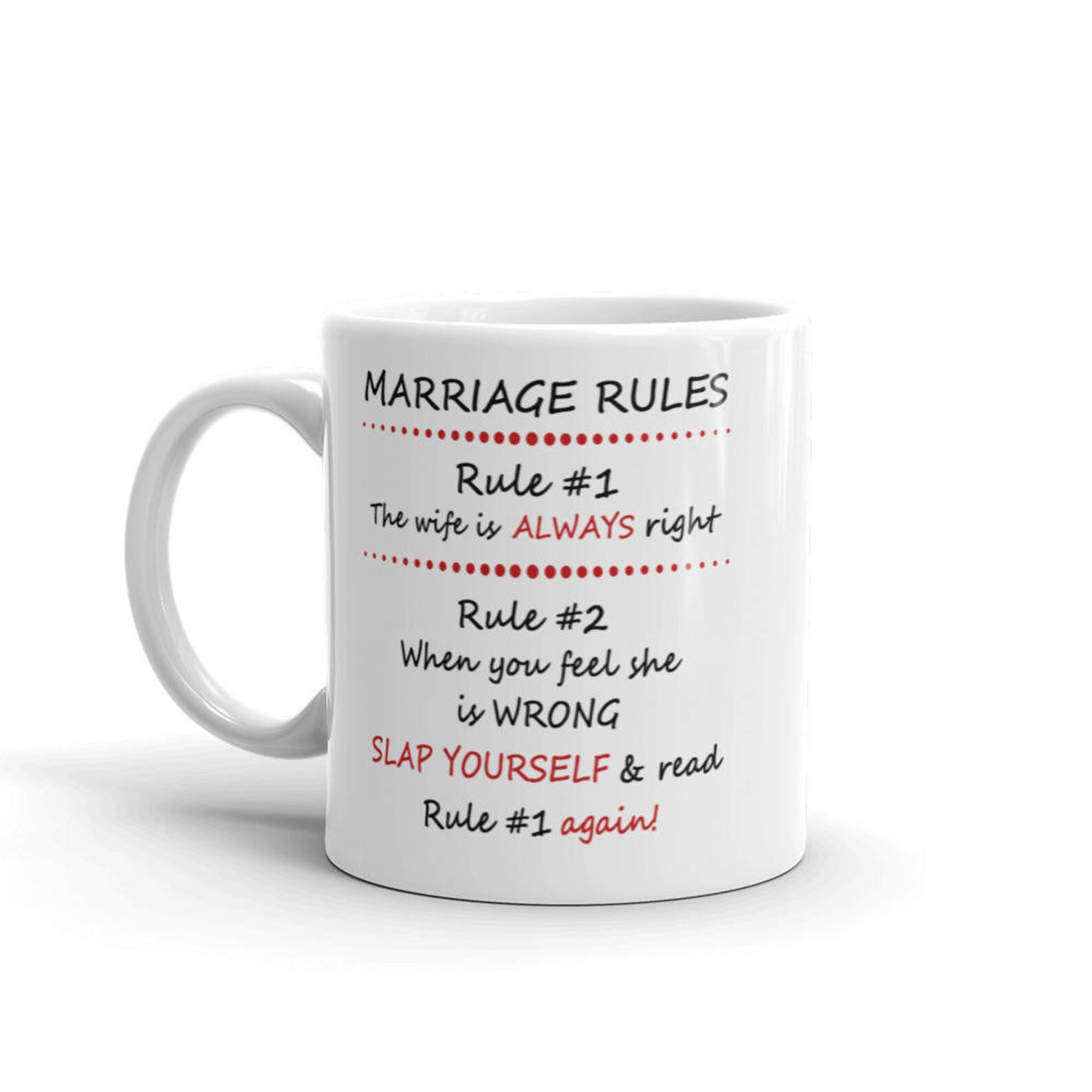 Anniversary Coffee Mug-marriage Rules-funny Coffee - Etsy UK