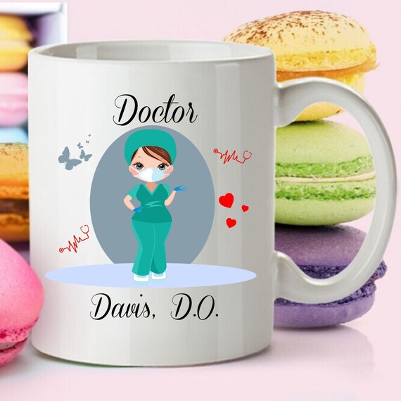 Female Doctor Coffee Mug Personalized-add Your Name to Make It - Etsy