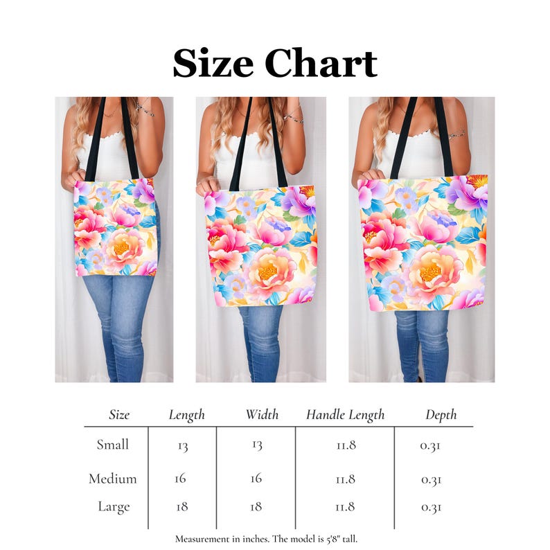 Watercolor Japanese Nihonga Floral Tote Bag-colorful Market Bag-flowers ...