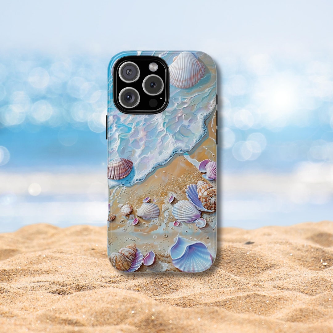 Sea Shells iPhone Case-beach Art for iPhone 16, 15, 14, 13, 1-beach ...