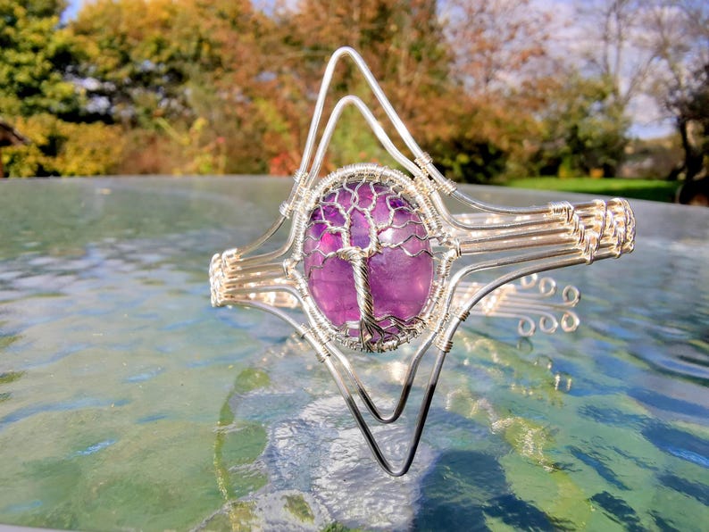 Tree Arm Ring With an Amethyst Gemstone - Etsy