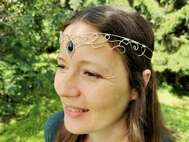 Elven Crown With a Labradorite Gemstone - Etsy