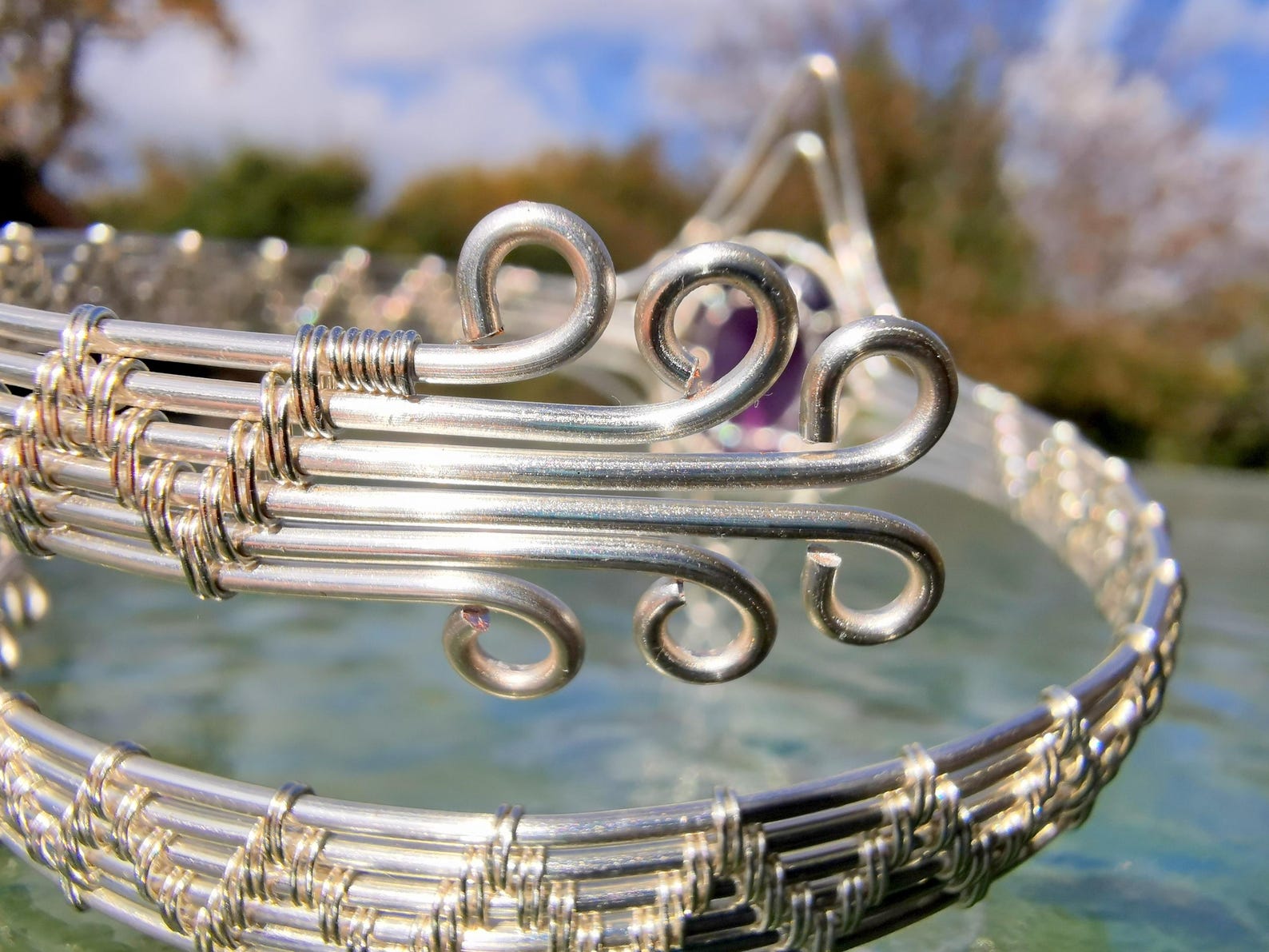 Tree Arm Ring With an Amethyst Gemstone - Etsy