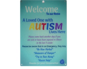 Autism Child Plastic Door Sign | Etsy