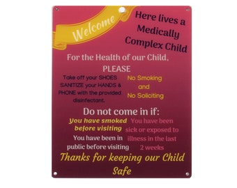 Medically Fragile Child Sign - Etsy