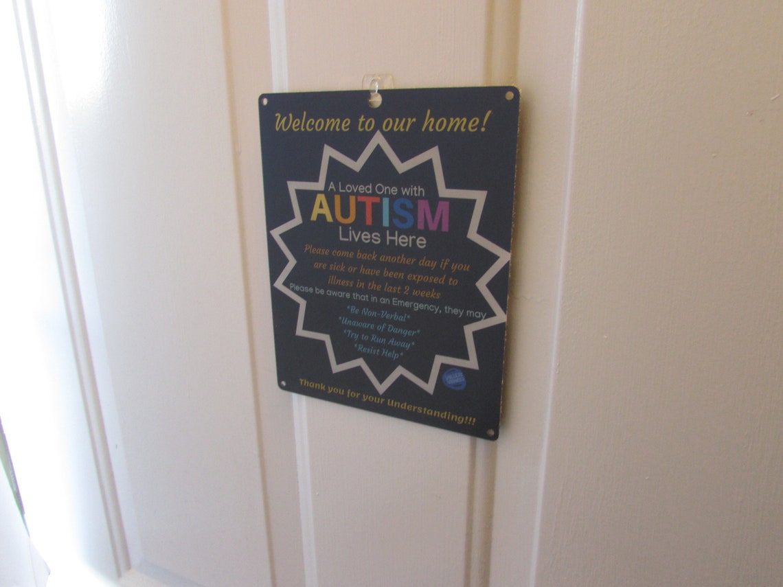 Autism Child Plastic Door Sign - Etsy