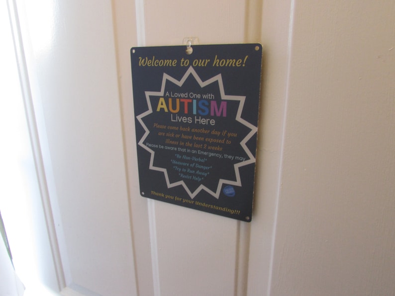 Autism Child Plastic Door Sign - Etsy