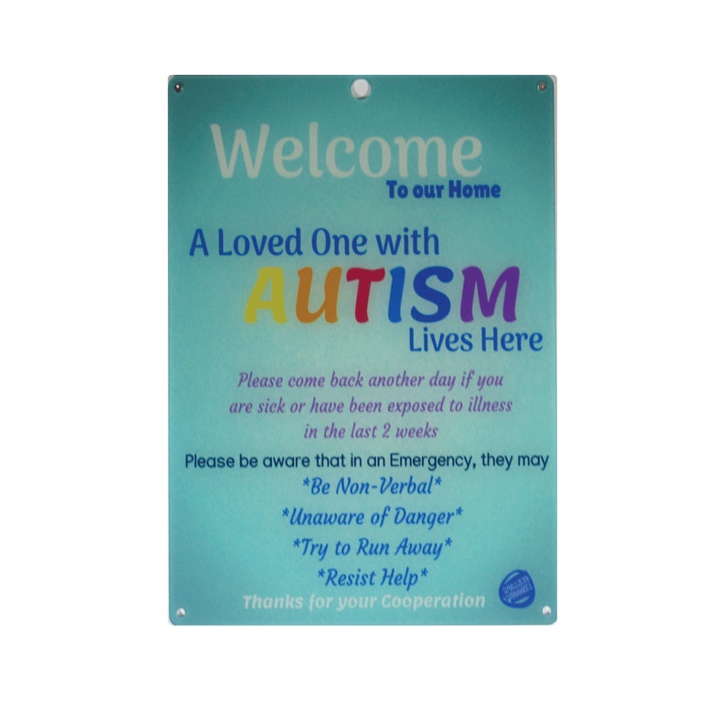 Autism Child Plastic Door Sign - Blue - Etsy