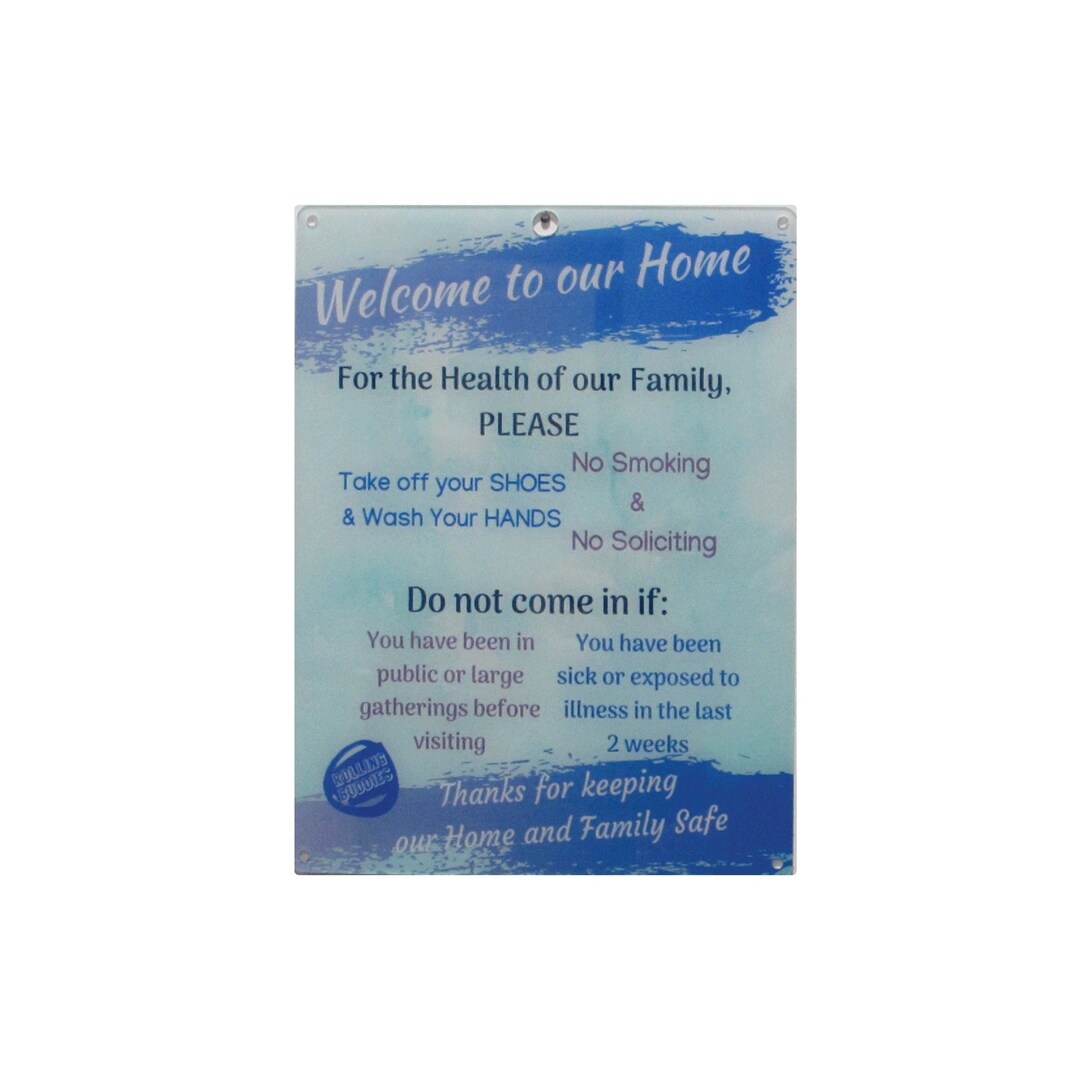 Health Awareness Plastic Door Sign - Blue - Etsy