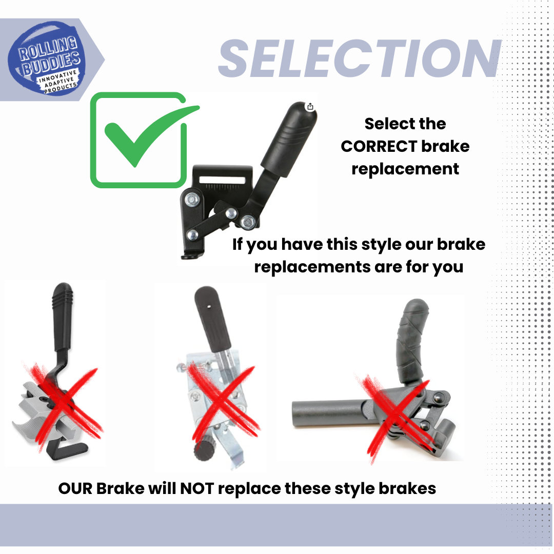 Heavy Duty Wheelchair Brakes, Wheellocks (pair), Side Mount Bolt-on for ...