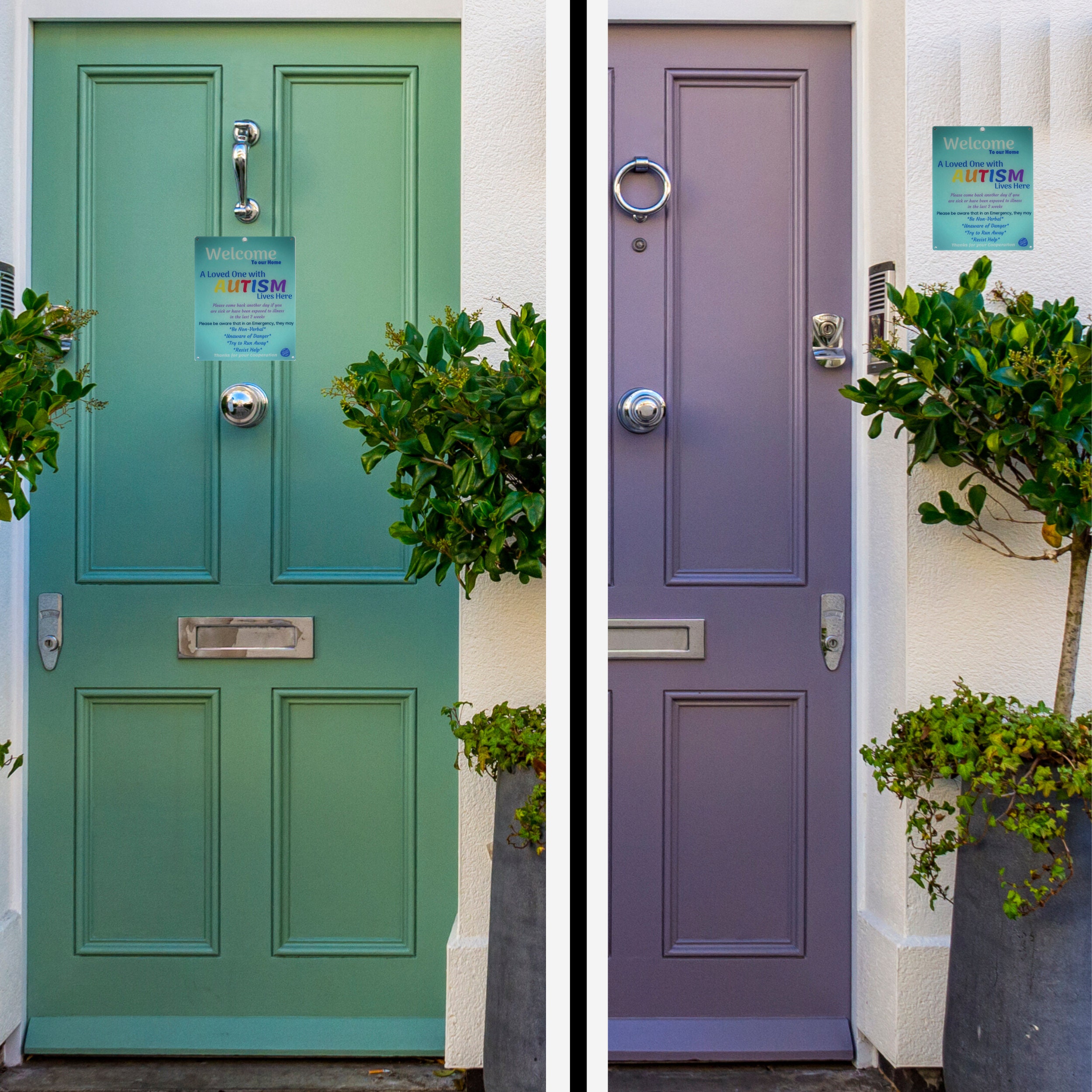 Autism Child Plastic Door Sign - Blue - Etsy