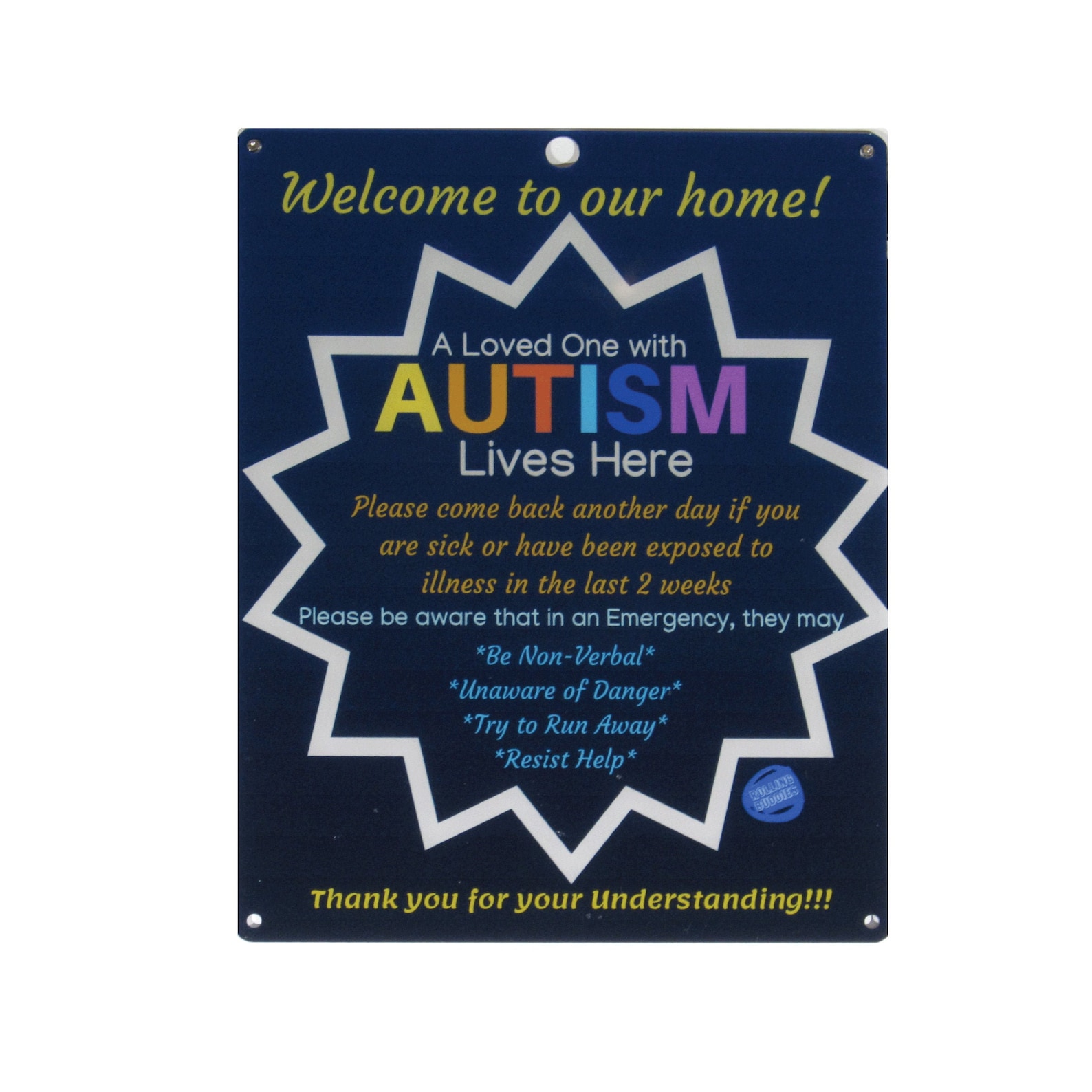 Autism Child Plastic Door Sign - Etsy