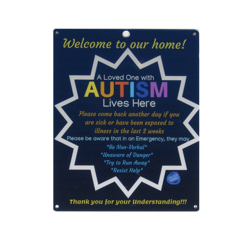 Autism Child Plastic Door Sign - Etsy
