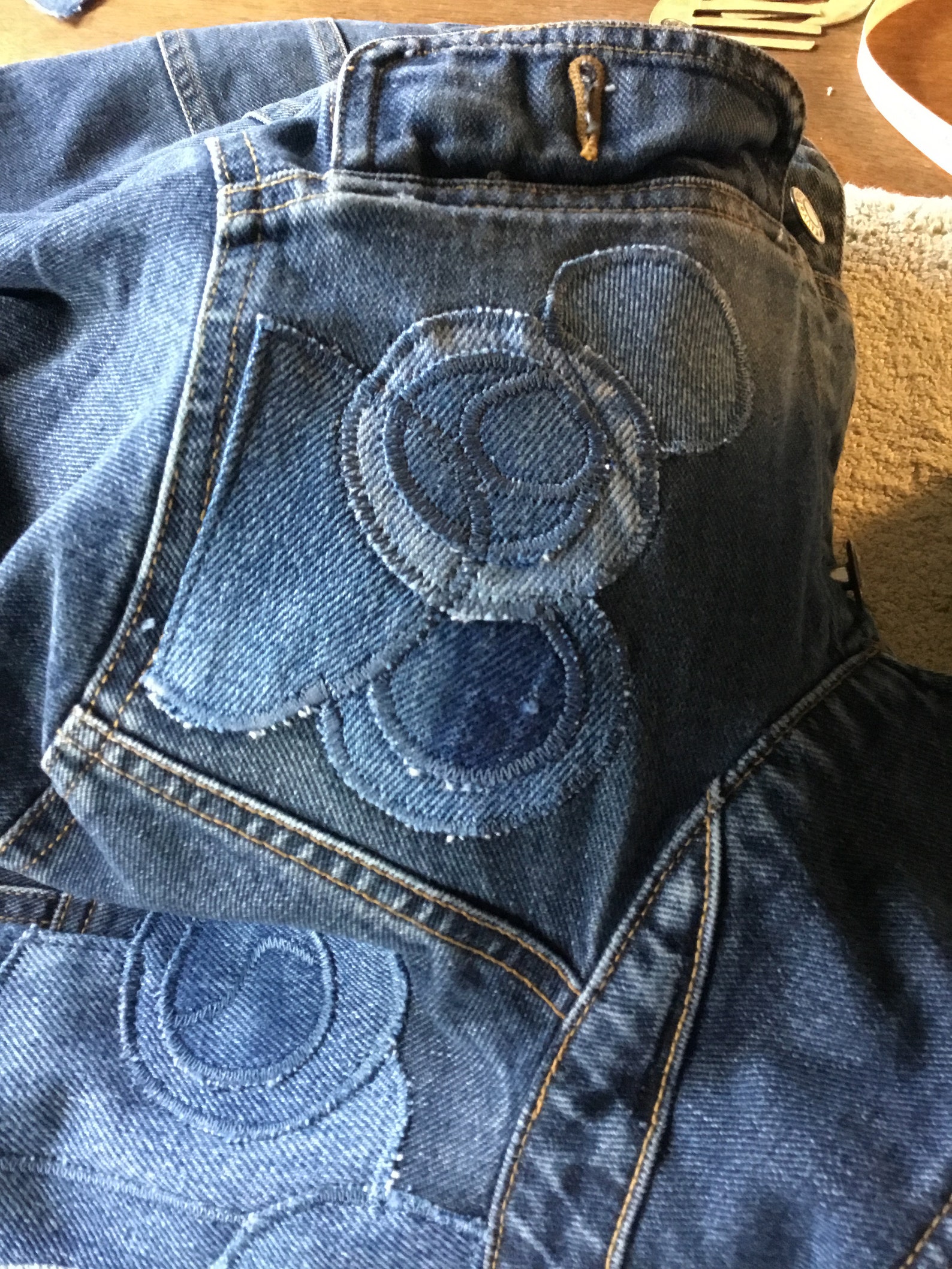 Appliqué Denim Ladies Medium Short Jacket Embellished - Etsy Canada