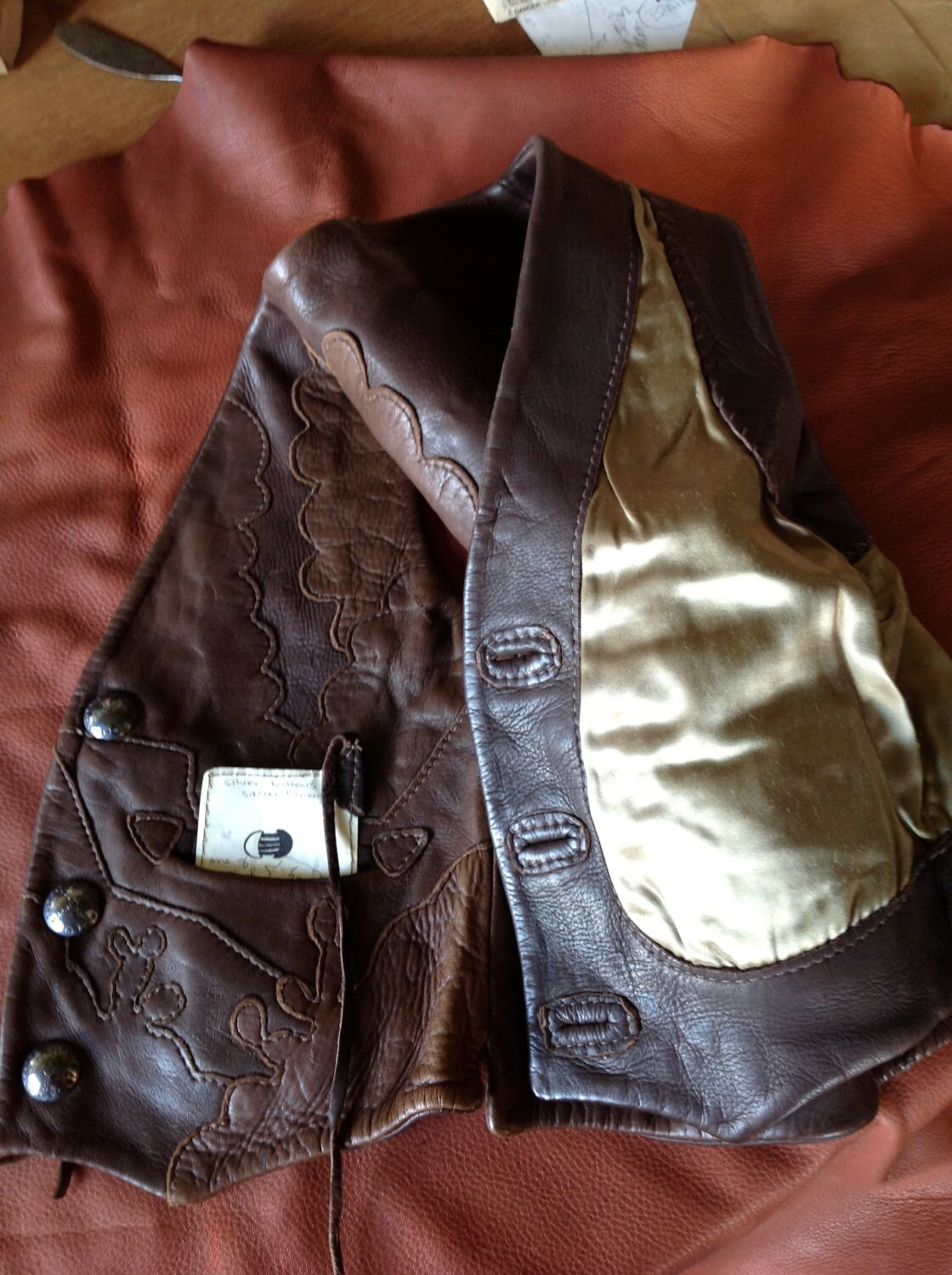 Deerskin Appliqué Ladies Vest Desert Scenic - Etsy