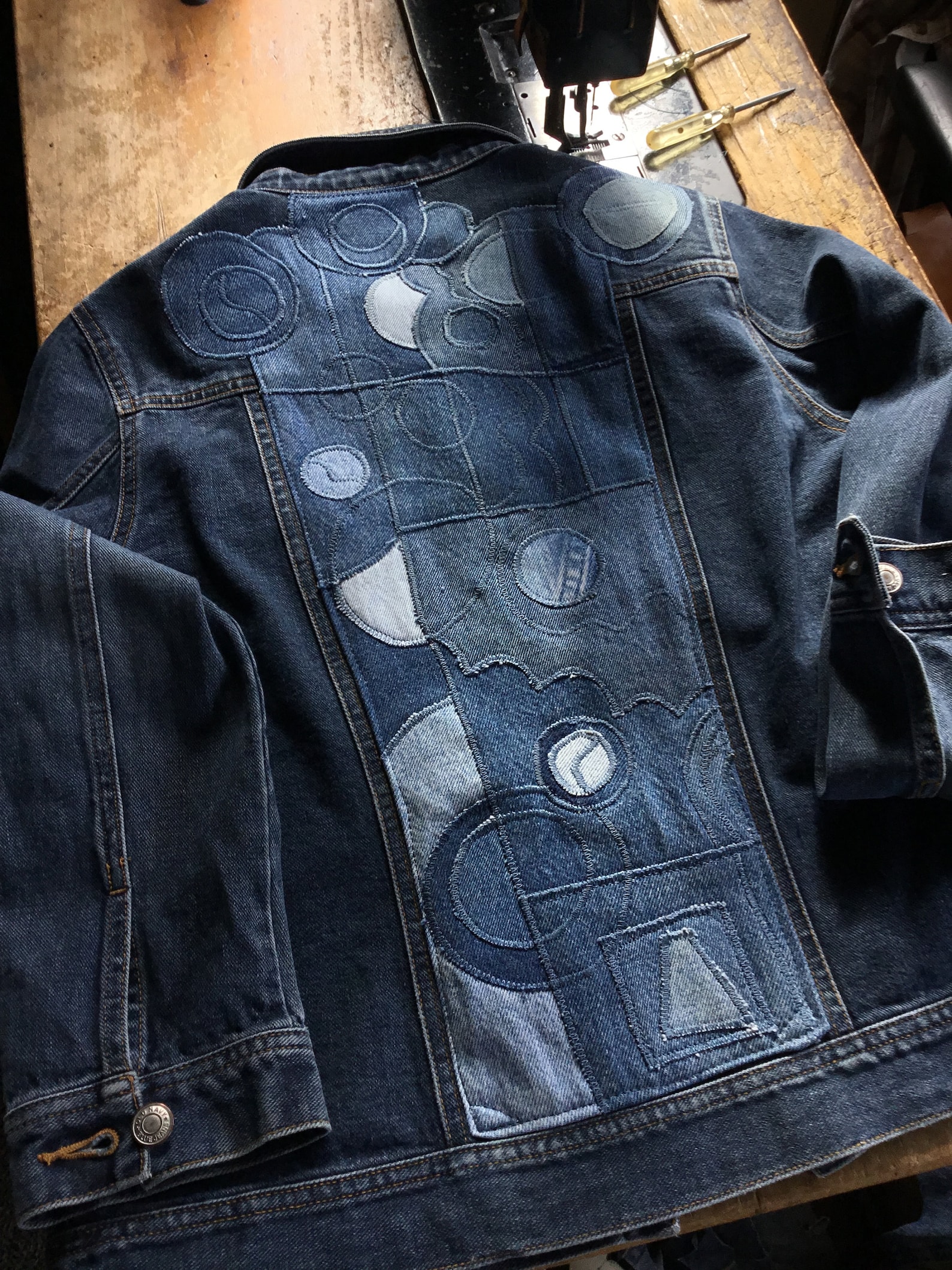 Appliqué Denim Ladies Medium Short Jacket Embellished - Etsy Canada