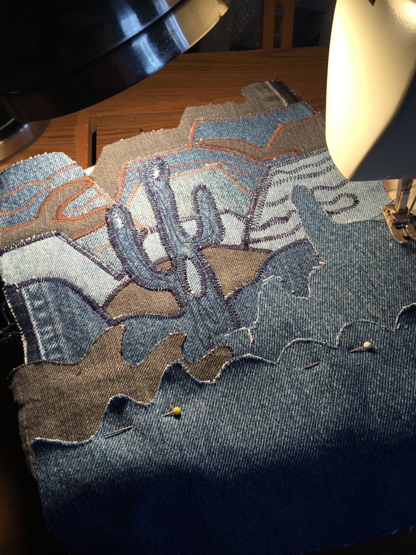 Denim on Denim Appliqué Jacket Baja California Sea of Cortez - Etsy