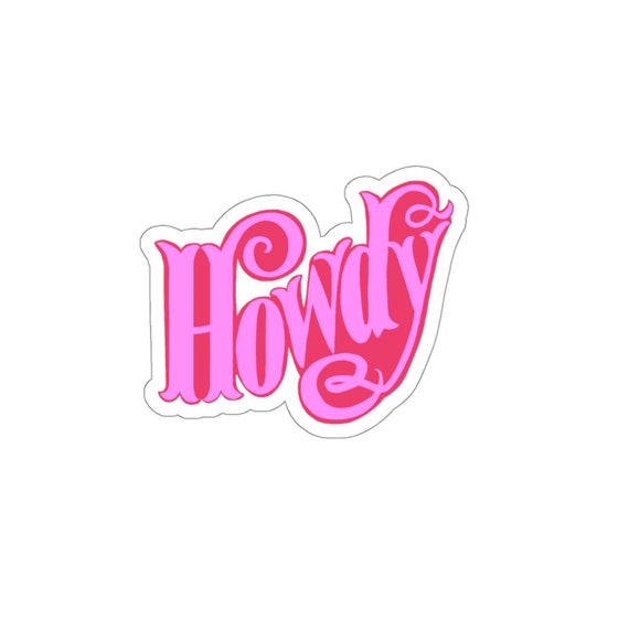 Cowboy Sticker-howdy Pink Sticker - Etsy