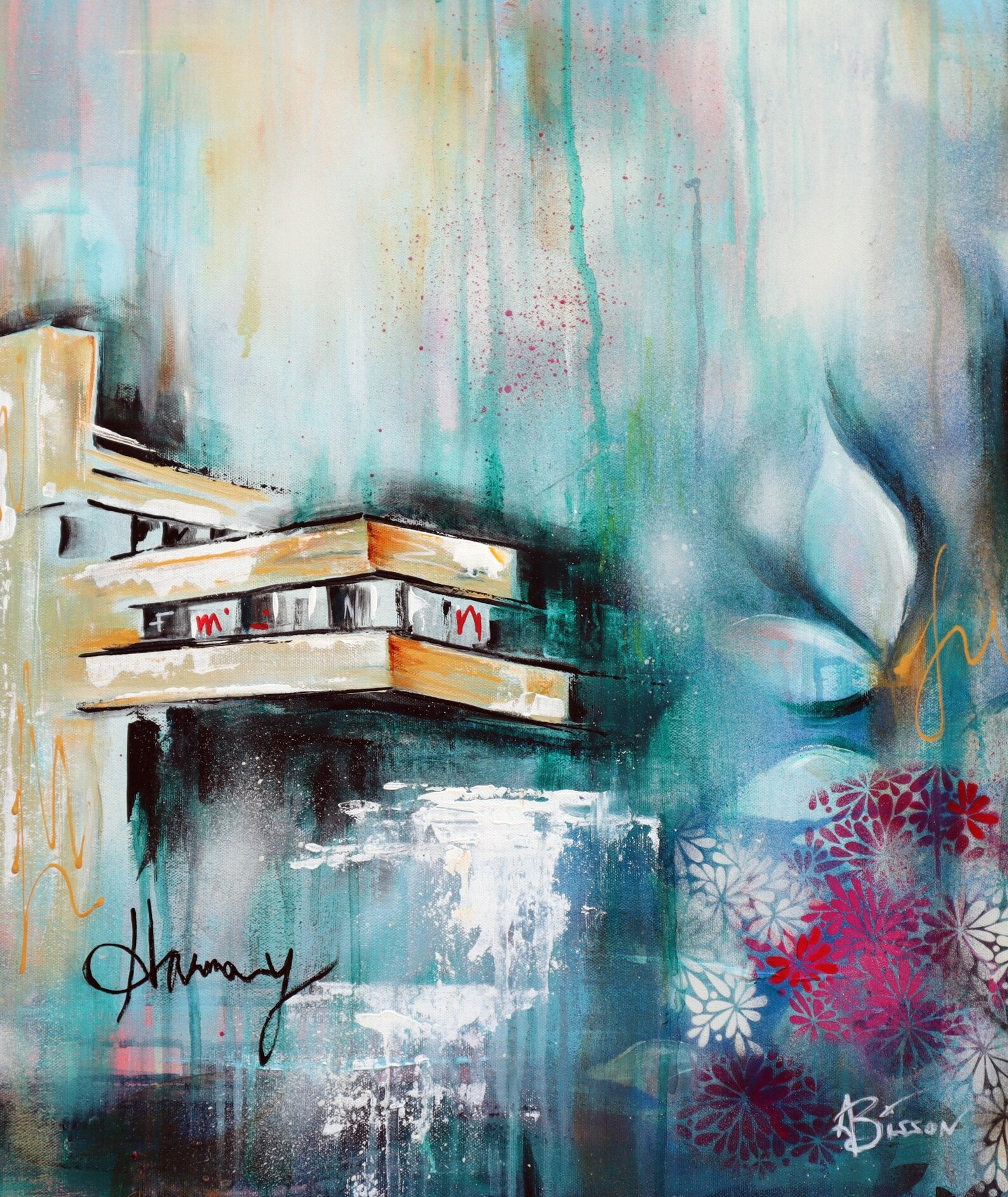 Original Fallingwater Painting: Frank Lloyd Wright Architecture Art ...