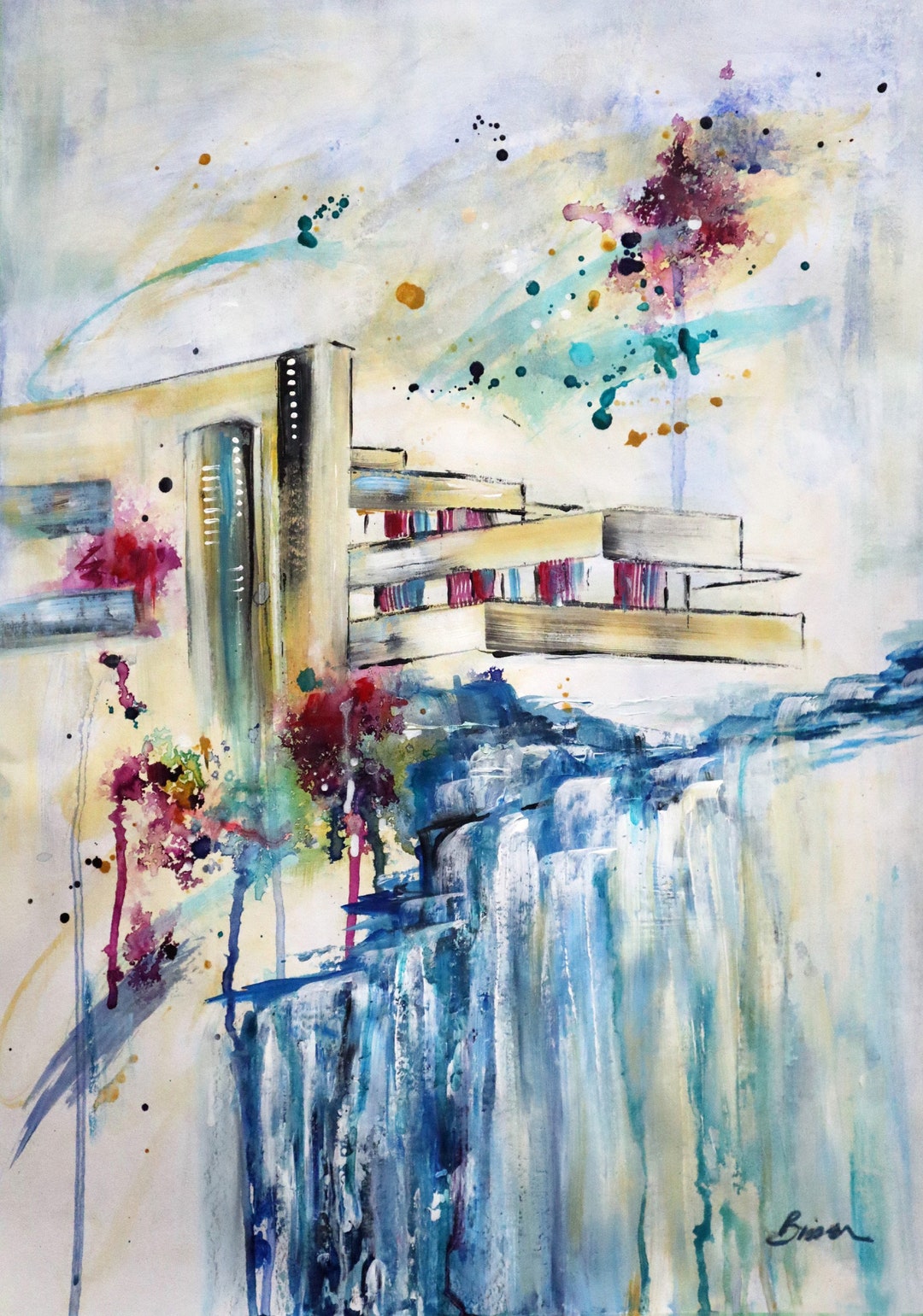 Fallingwater Frank Lloyd Wright Architecture Midcentury Modern Art ...
