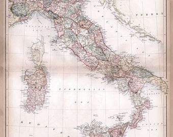 World Map 1867 From Black's Atlas - Etsy