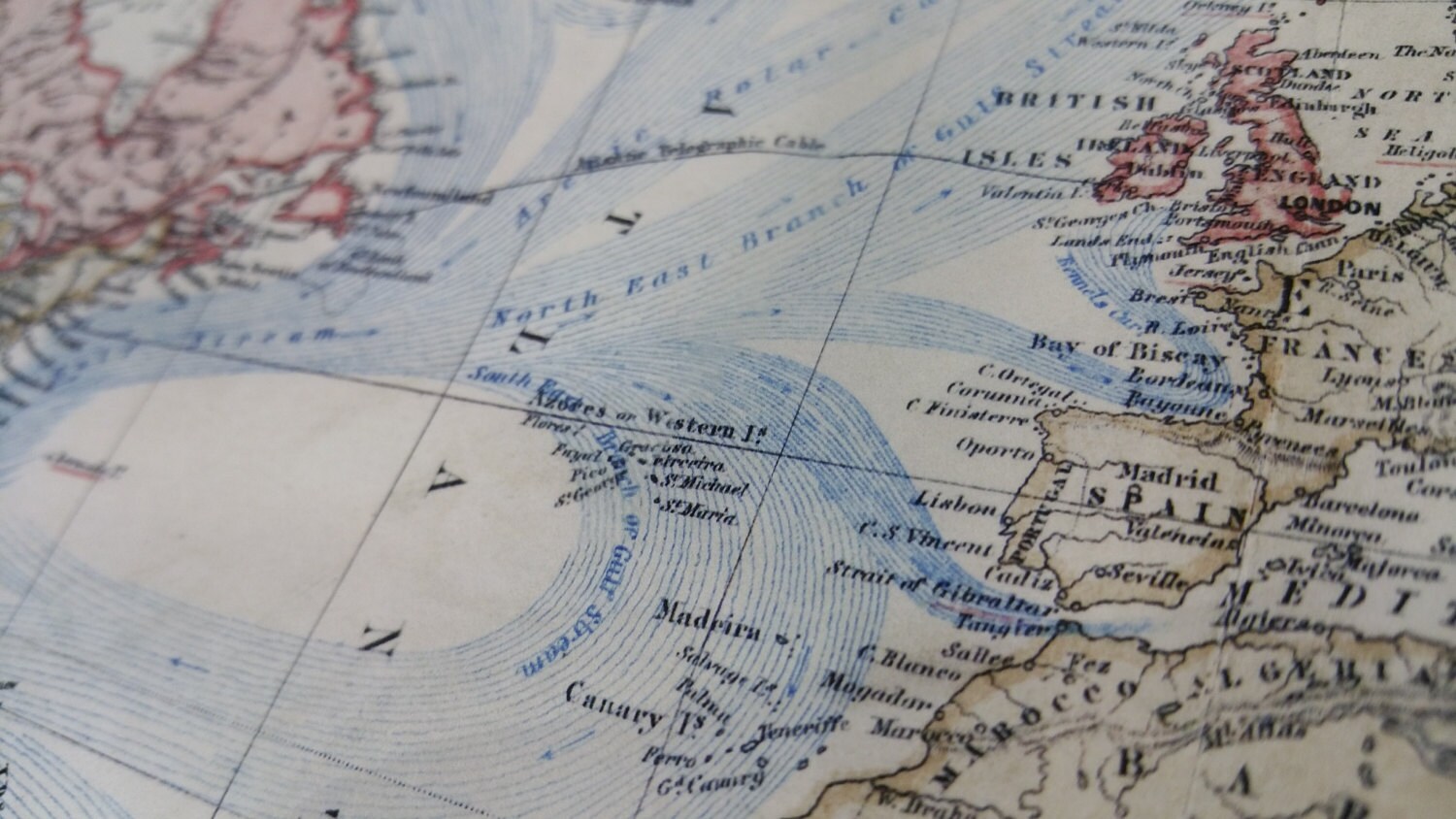 World Map 1867 From Black's Atlas - Etsy Sweden