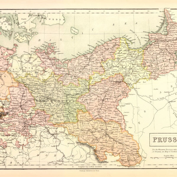 Prussia Map - Etsy