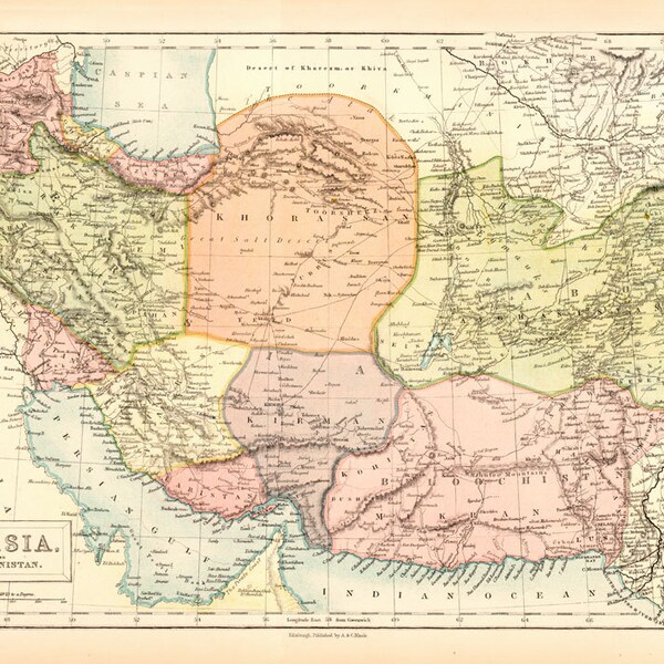 Map of Persia - Etsy