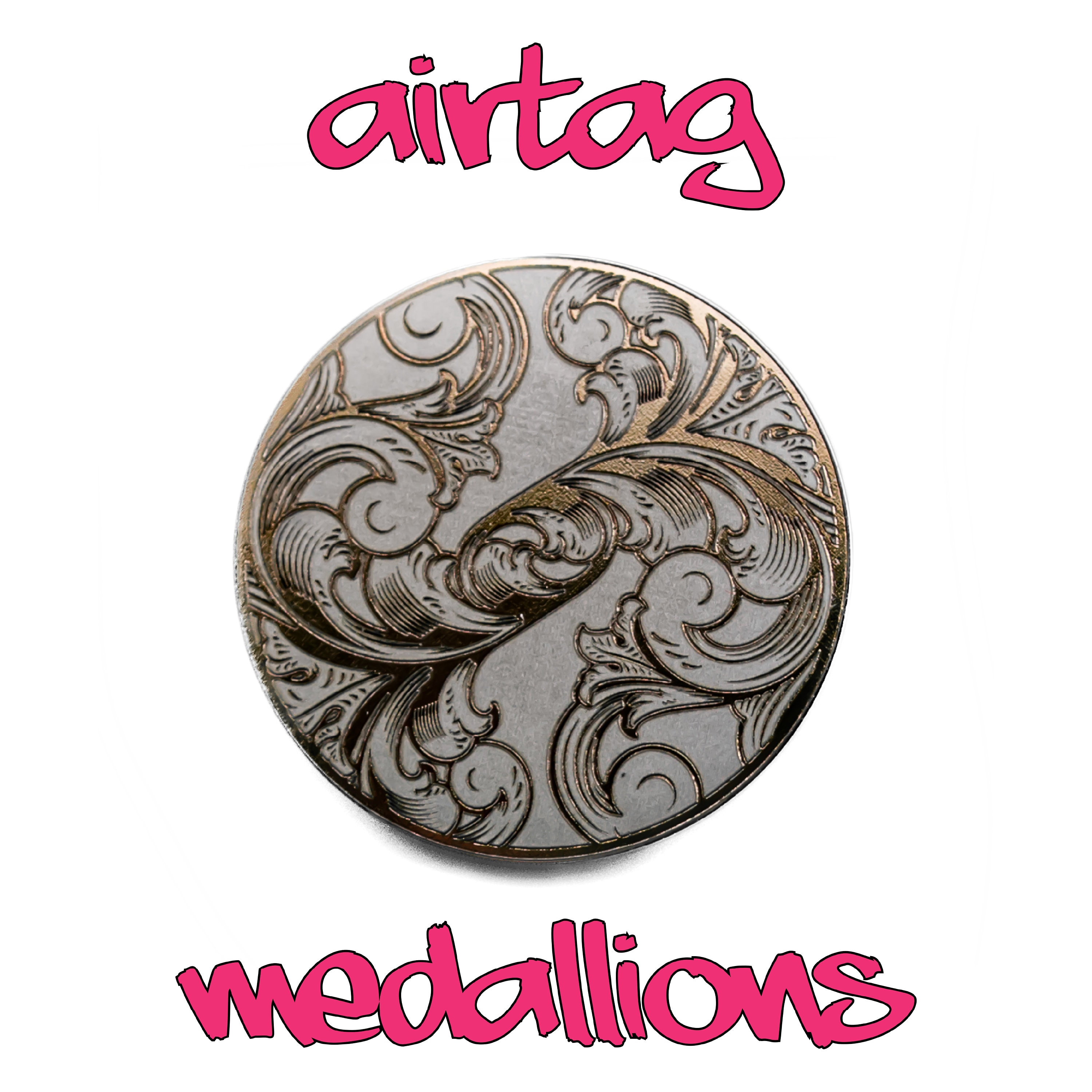 AirTag Medallions Engraved NEW Apple AirTag | Replacement Cover Scrolls ...