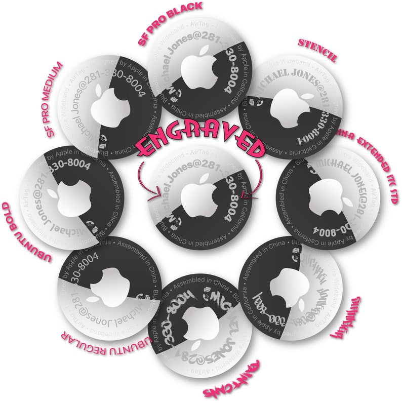 Apple AirTag Personalized | Engraved New or Replacement Cover - Etsy