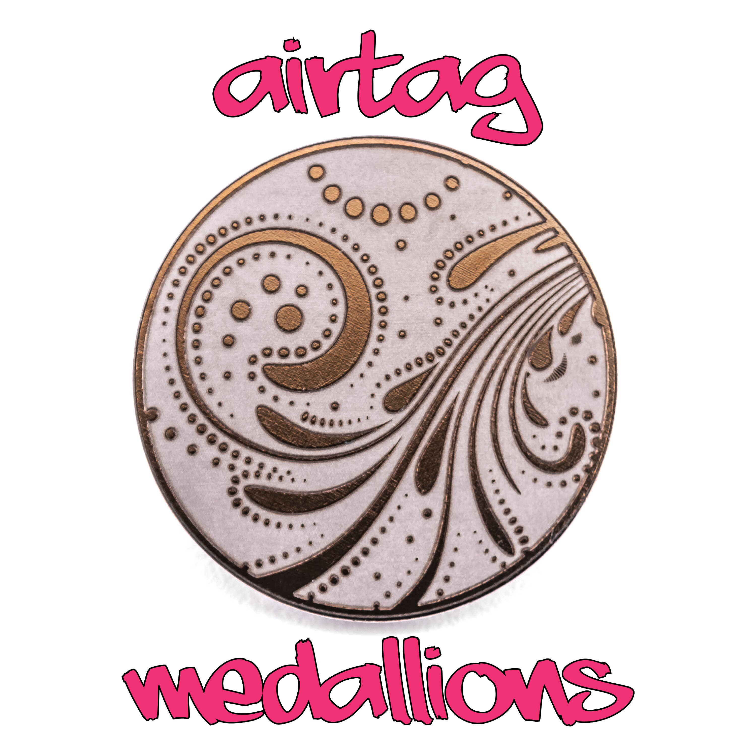 AirTag Medallions Engraved NEW Apple AirTag | Replacement Cover Flowing ...