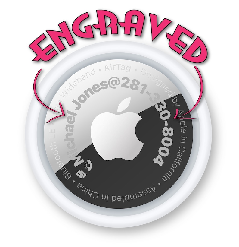 Apple AirTag Personalized | Engraved New or Replacement Cover - Etsy