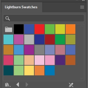 Lightburn Color Palette Adobe Illustrator Swatches - Etsy