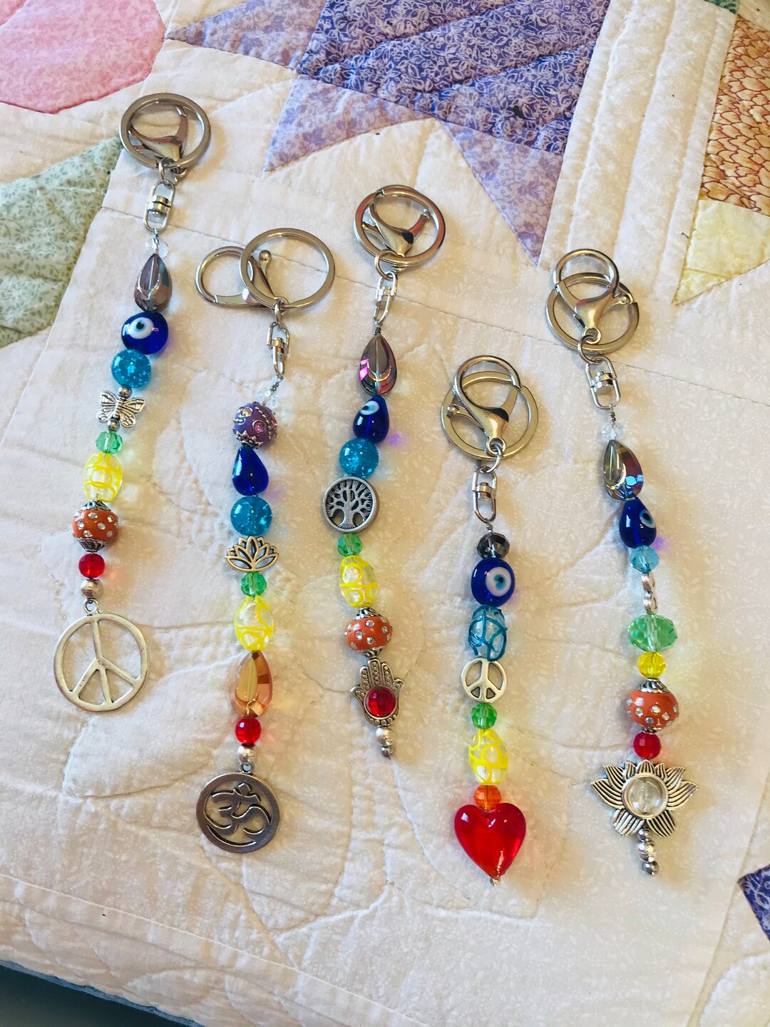 Seven Chakra Key Chains - Etsy