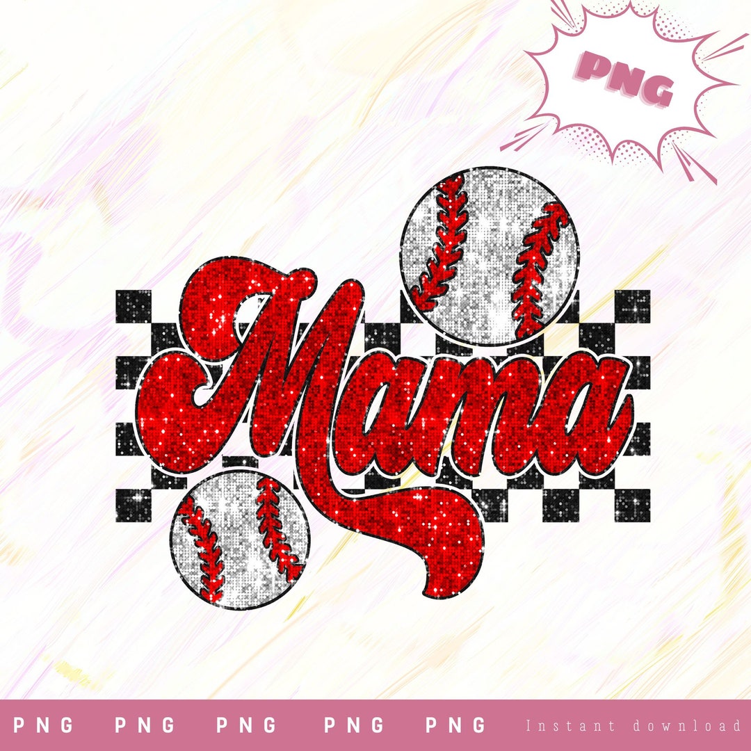 Sequin Baseball Mama PNG Sparkly Baseball Mama PNG Sequin Baseball Png ...