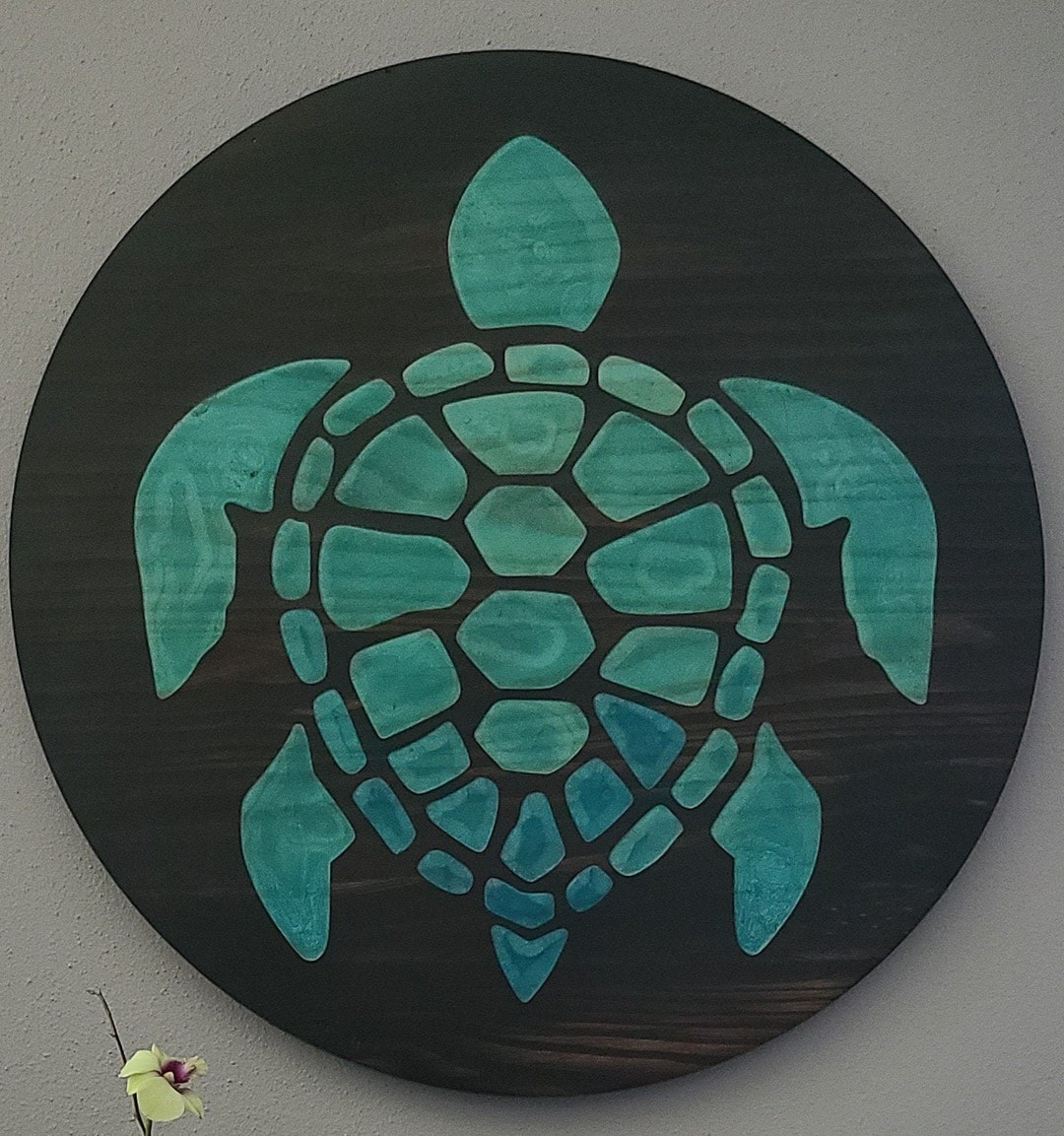 Turtle Wall Art Mixed Media Resin and Wood - Etsy