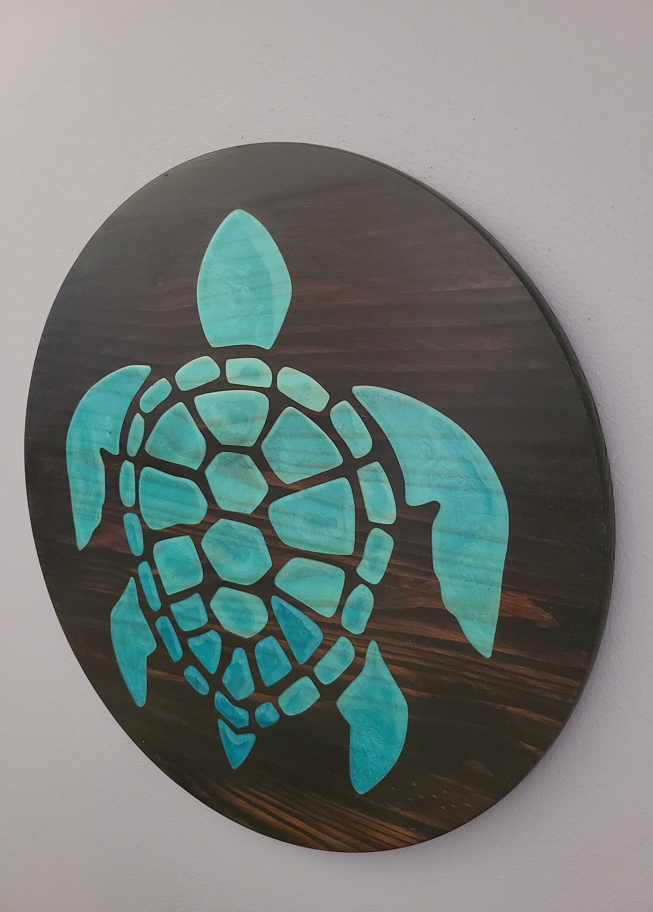 Turtle Wall Art Mixed Media Resin and Wood - Etsy
