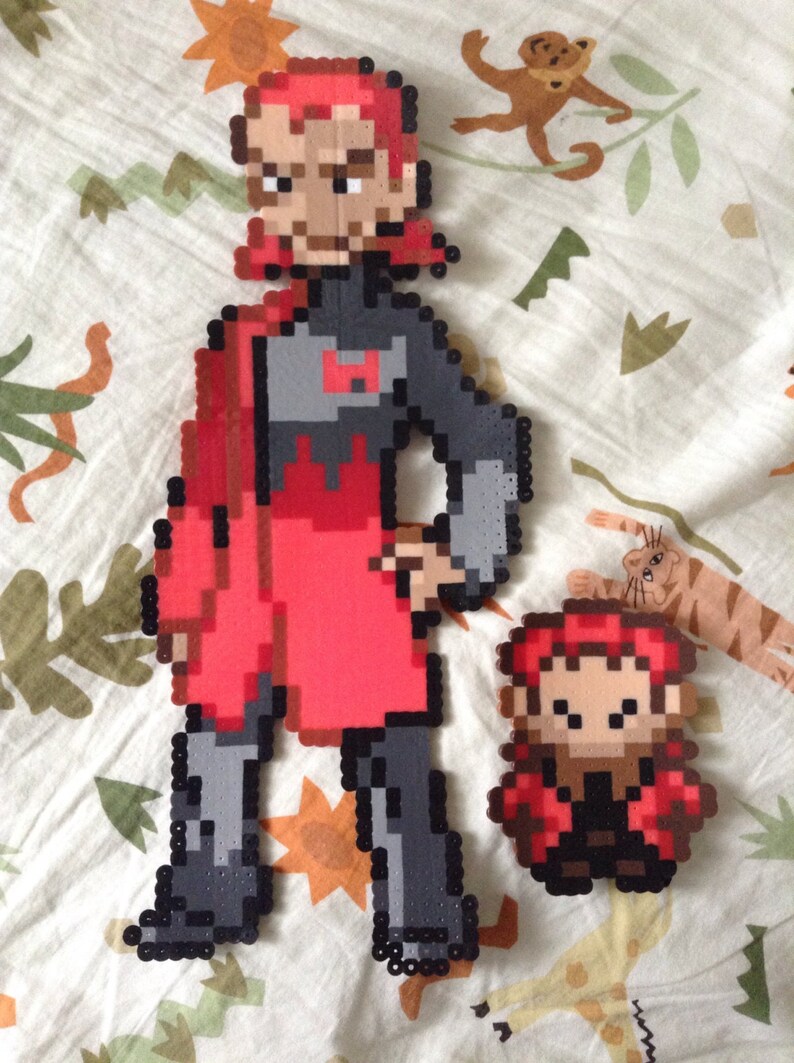 Team Magma Maxie Perler Bead Sprite | Etsy