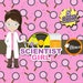 SALE Science Digital Paper Clipart : Science girl | Etsy