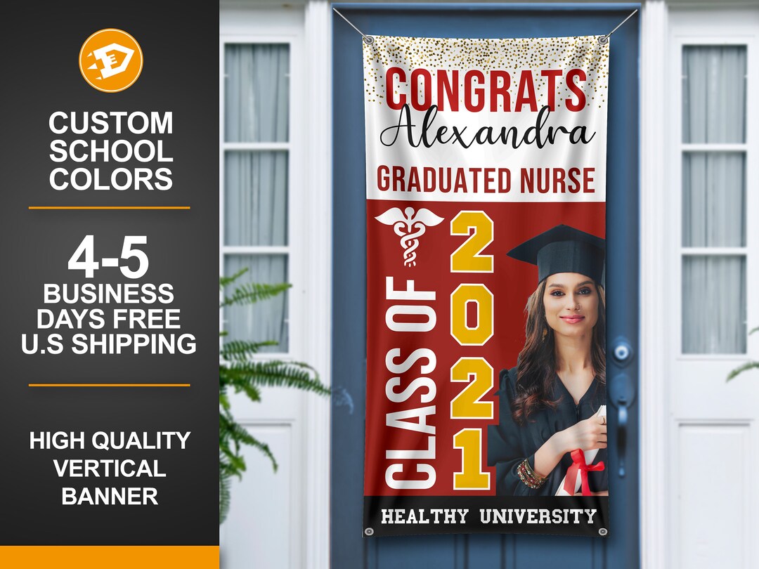 Graduation 2021 Nurse Door Banner, Nurse Graduation Banner, Door Banner ...