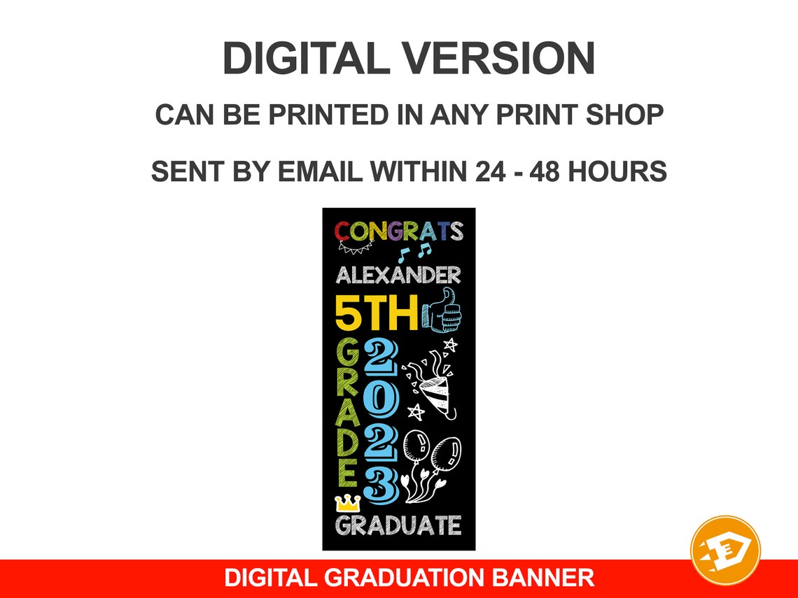 5th Grade Graduation Door Banner 5th Grade Graduation Party - Etsy