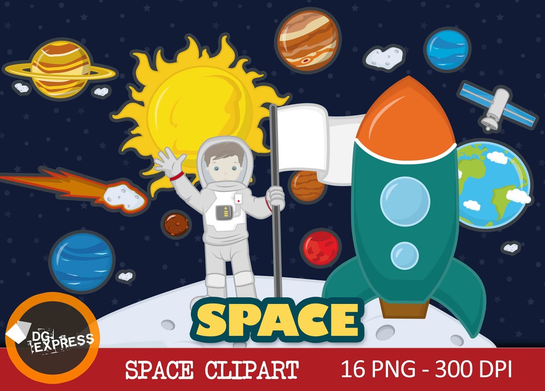 Space Clipart : "space Clipart" - Space Clipart, Space Digital, Planet ...